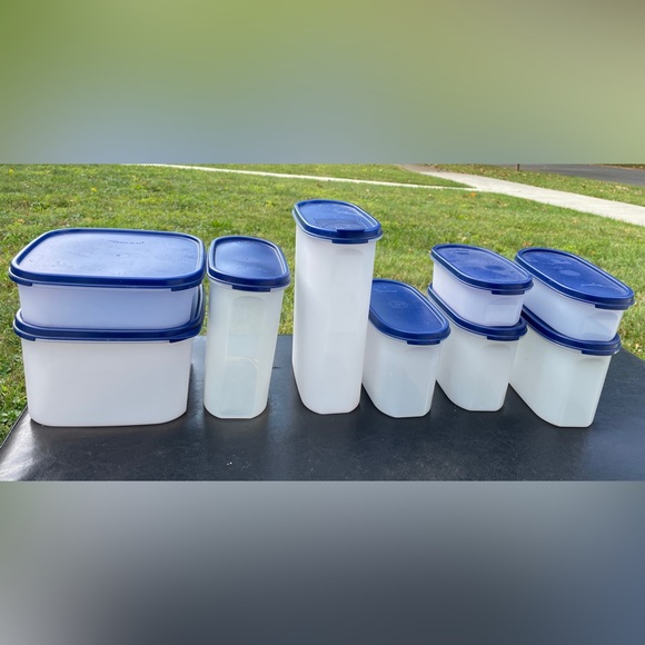 Tupperware | Kitchen | Tupperware Modular Mates Set In Blue | Poshmark